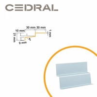 Start profile CEDRAL CLICK for vertical mounting 3m